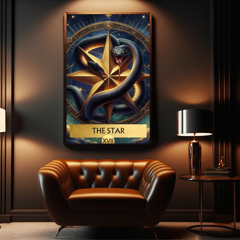 Digital 22 Major Arcana Snake Tarot Cards, Printable Tarot Deck Digital ...