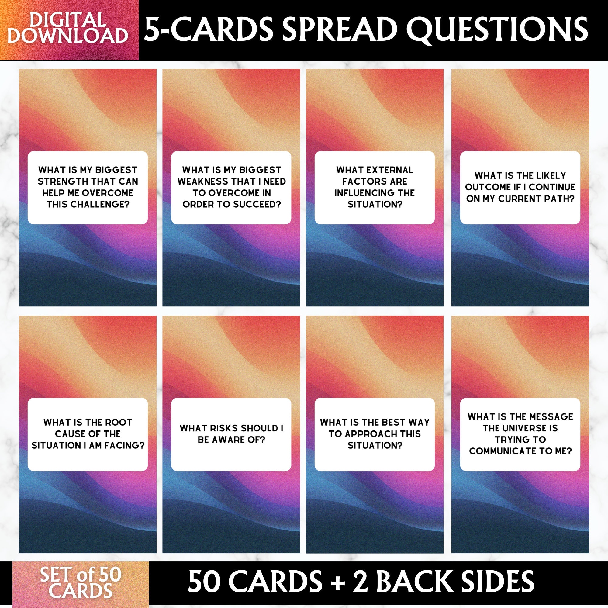 Tarot Spreads Questions Bundle Tarot Cards Questions Tarot Reading ...