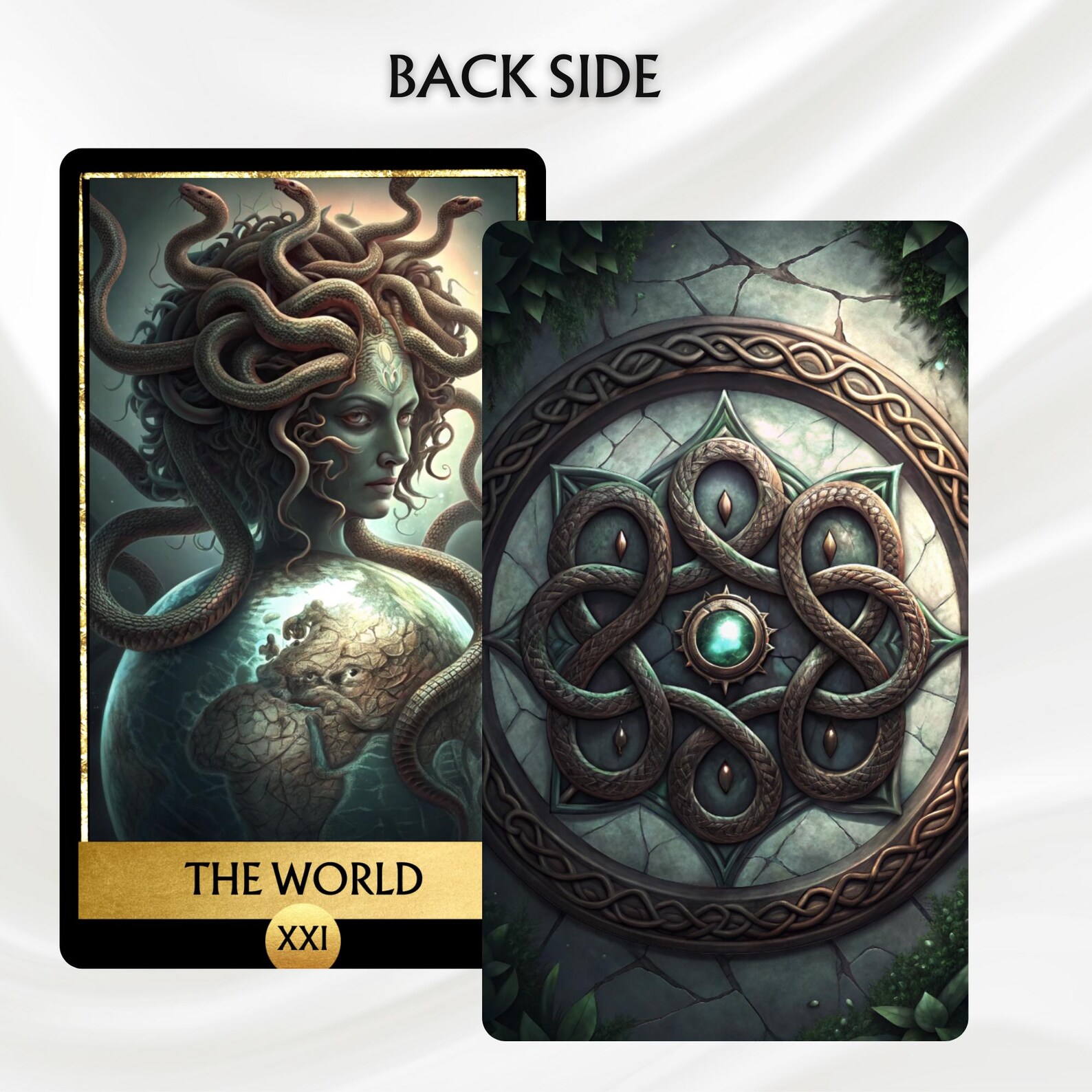 Digital Medusa Tarot Deck Mystic Tarot Cards Deck Printable Fulldeck ...