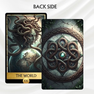 Digital Medusa Tarot Deck Mystic Tarot Cards Deck Printable Fulldeck ...