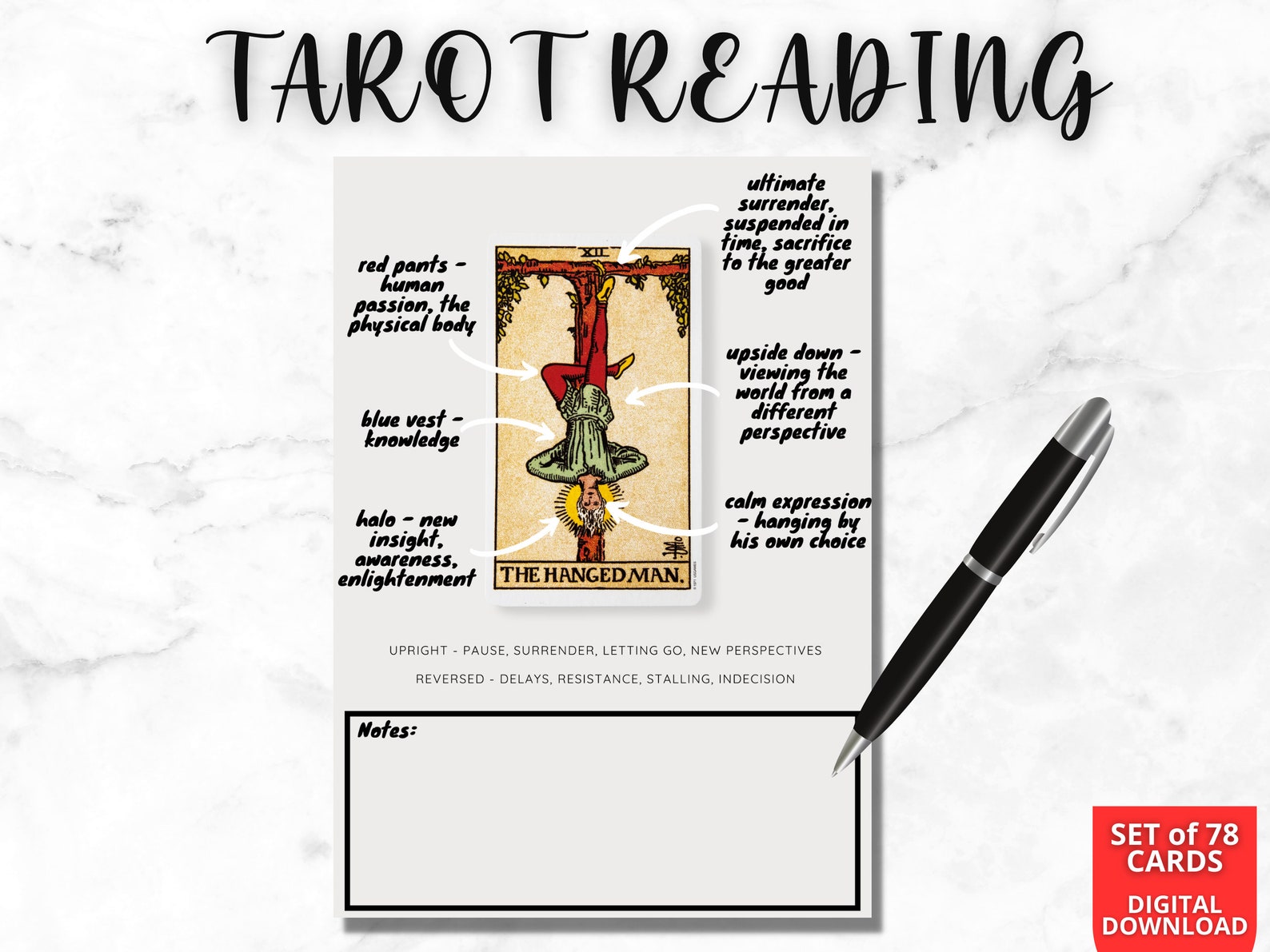 Printable Tarot Journal Digital Tarot Guide Tarot Guidebook Tarot ...