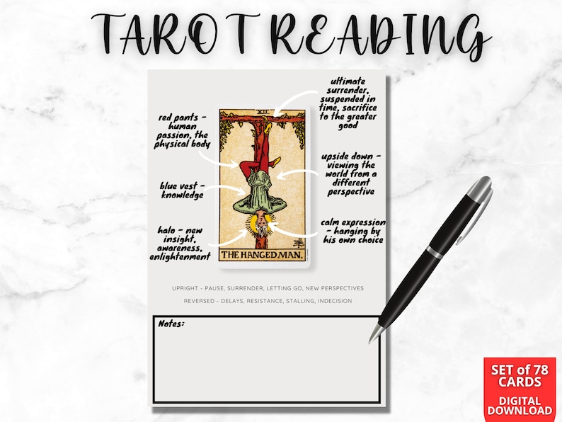 Printable Tarot Journal Digital Tarot Guide Tarot Guidebook Tarot ...