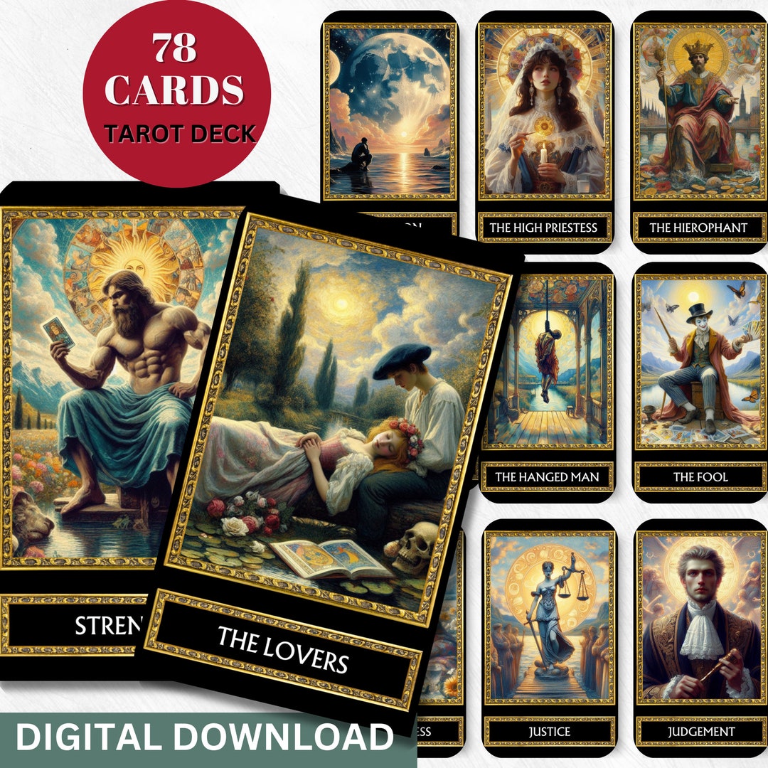 Monet Art Design 78 Tarotkarten Deck Printable VollTarotkarten Deck ...