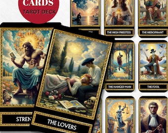 Complete Tarot Deck 78 Tarot Cards Printable Full Tarot Cards Deck ...
