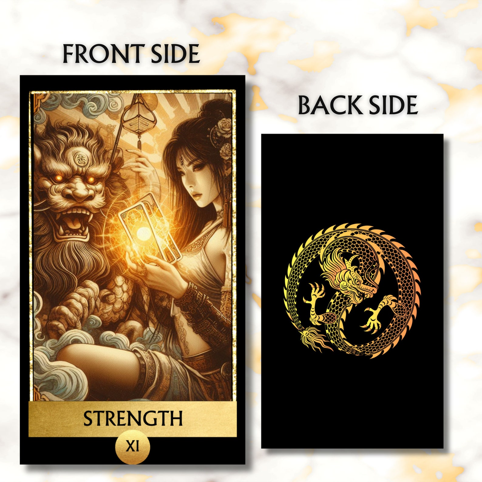 78 Tarot Cards Deck Chinese Tarot Deck Digital Asian Artwork Printable ...