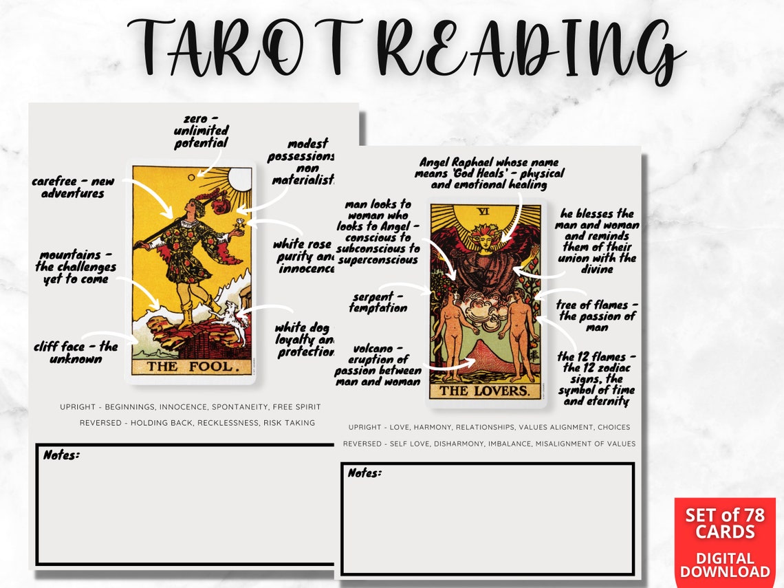 Printable Tarot Journal Digital Tarot Guide Tarot Guidebook Tarot ...
