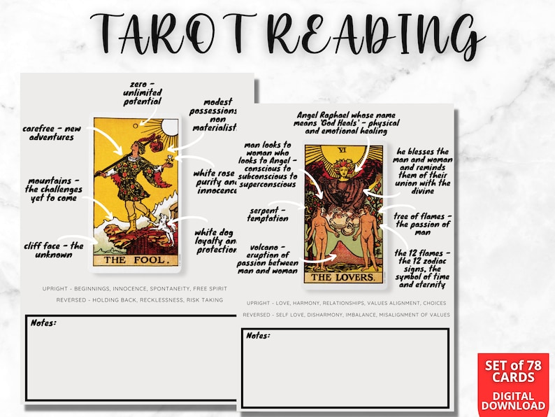 Printable Tarot Journal Digital Tarot Guide Tarot Guidebook Tarot ...
