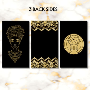 African Woman 22 Major Arcana Tarot Cards, Printable Tarot Deck Digital ...