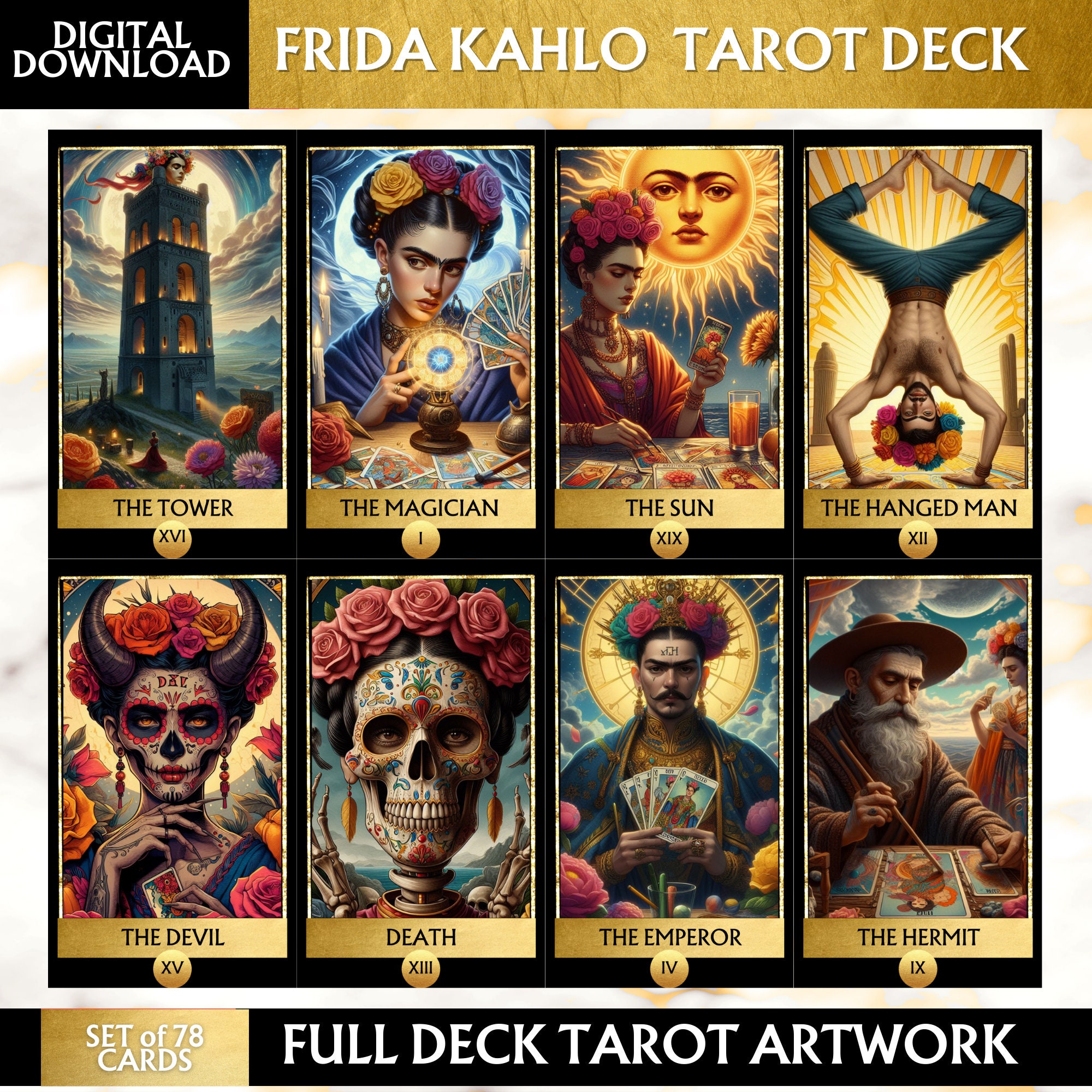 78 Tarot Cards Deck Love Tarot Deck Digital Tarot Deck Printable Tarot ...
