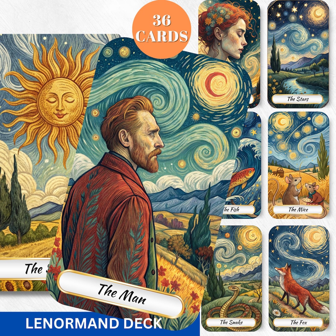 Van Gogh Tarot Lenormand Tarot Cards Deck Tarot Deck Digital Van Gogh ...