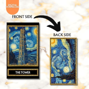 Van Gogh Art Design 78 Tarot Cards Deck Printable Fulltarot Cards Deck ...