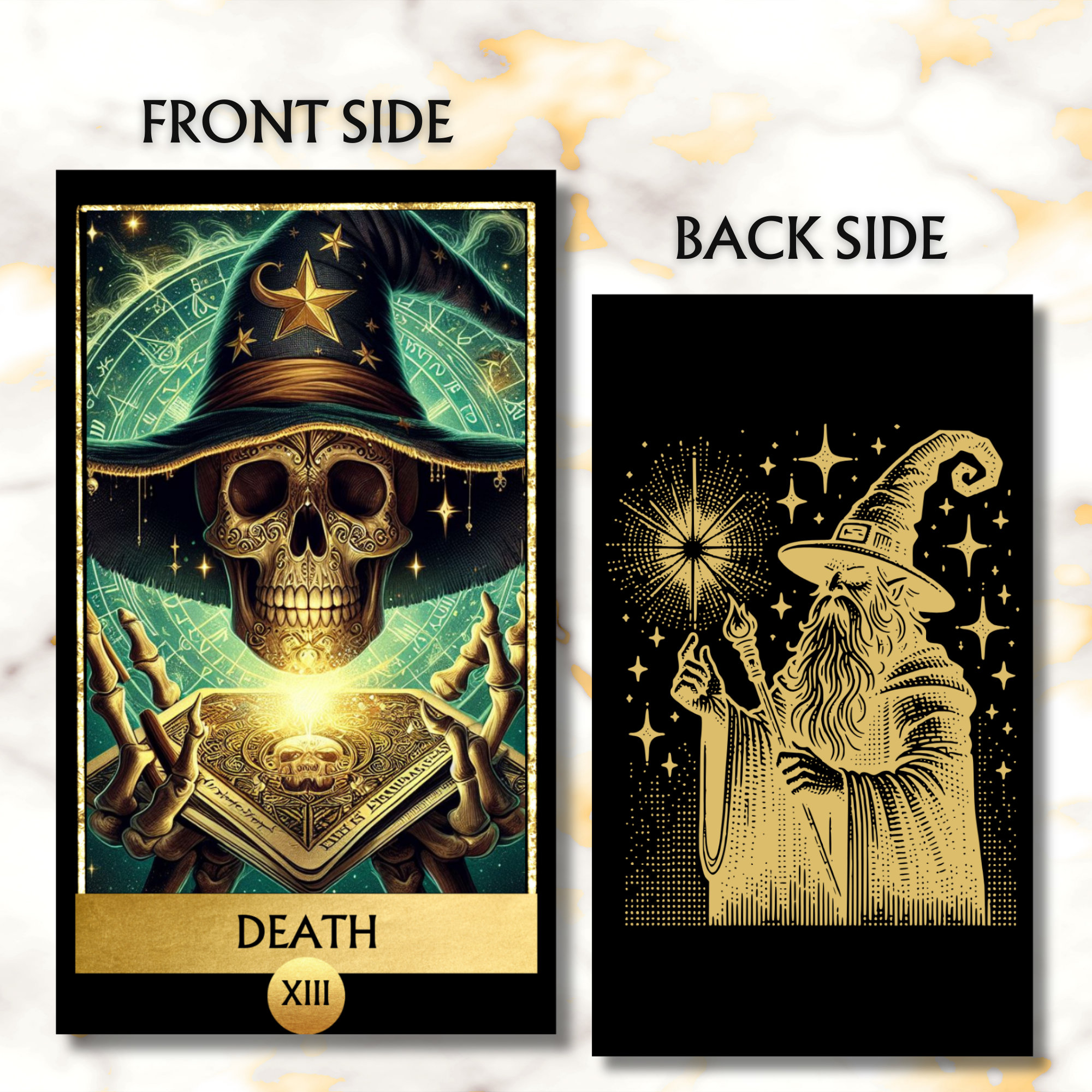 78 Tarot Cards Deck Wizard Tarot Deck Digital Wizard Illustration ...