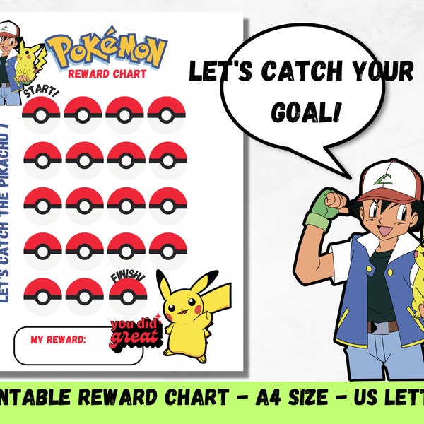 Pikachu Potty Chart - Etsy Canada