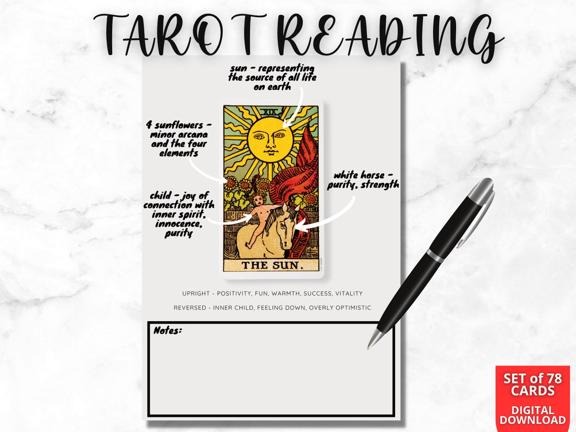 Printable Tarot Journal Digital Tarot Guide Tarot Guidebook Tarot ...