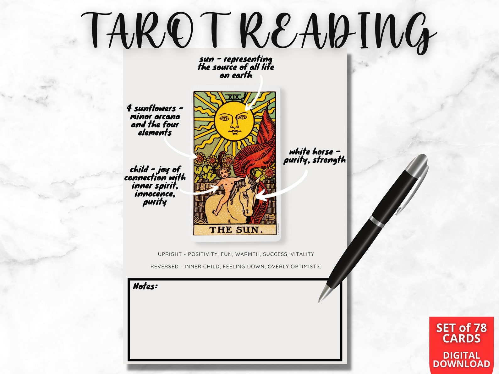 Printable Tarot Journal Digital Tarot Guide Tarot Guidebook Tarot ...