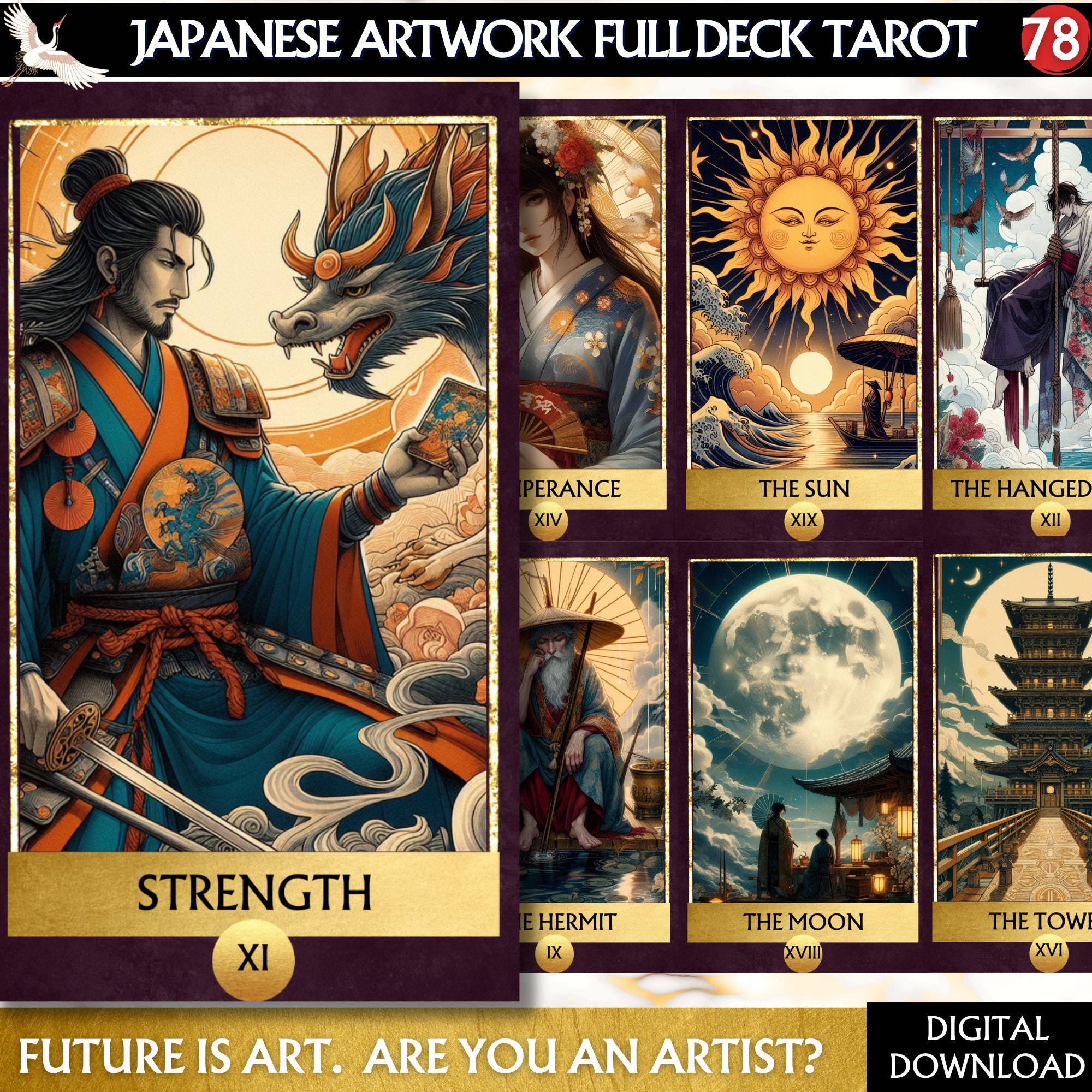 Printable Tarot Deck Bundle Digital Tarot Cards Bundle Artwork ...