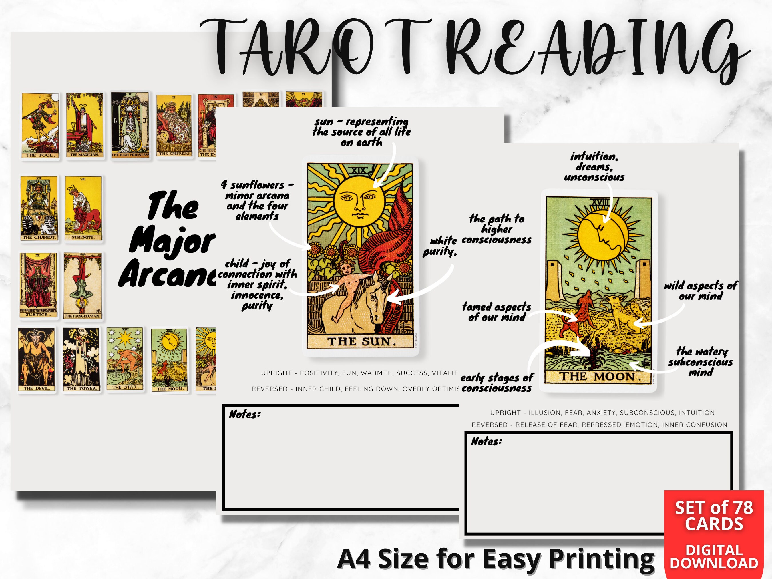 Printable Tarot Journal Digital Tarot Guide Tarot Guidebook Tarot ...
