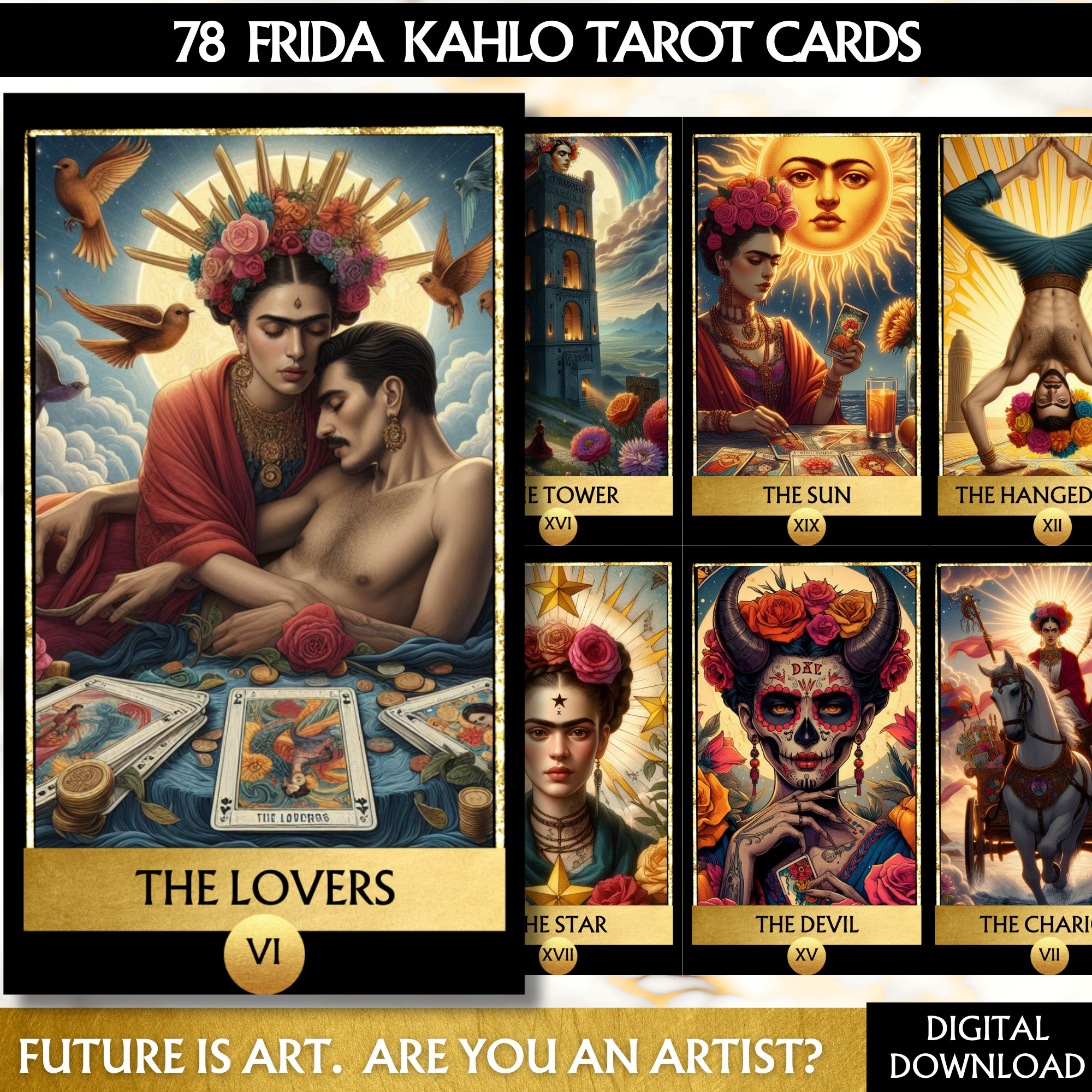 78 Tarot Cards Deck Love Tarot Deck Digital Tarot Deck Printable Tarot Cards, Printable Oracle ...