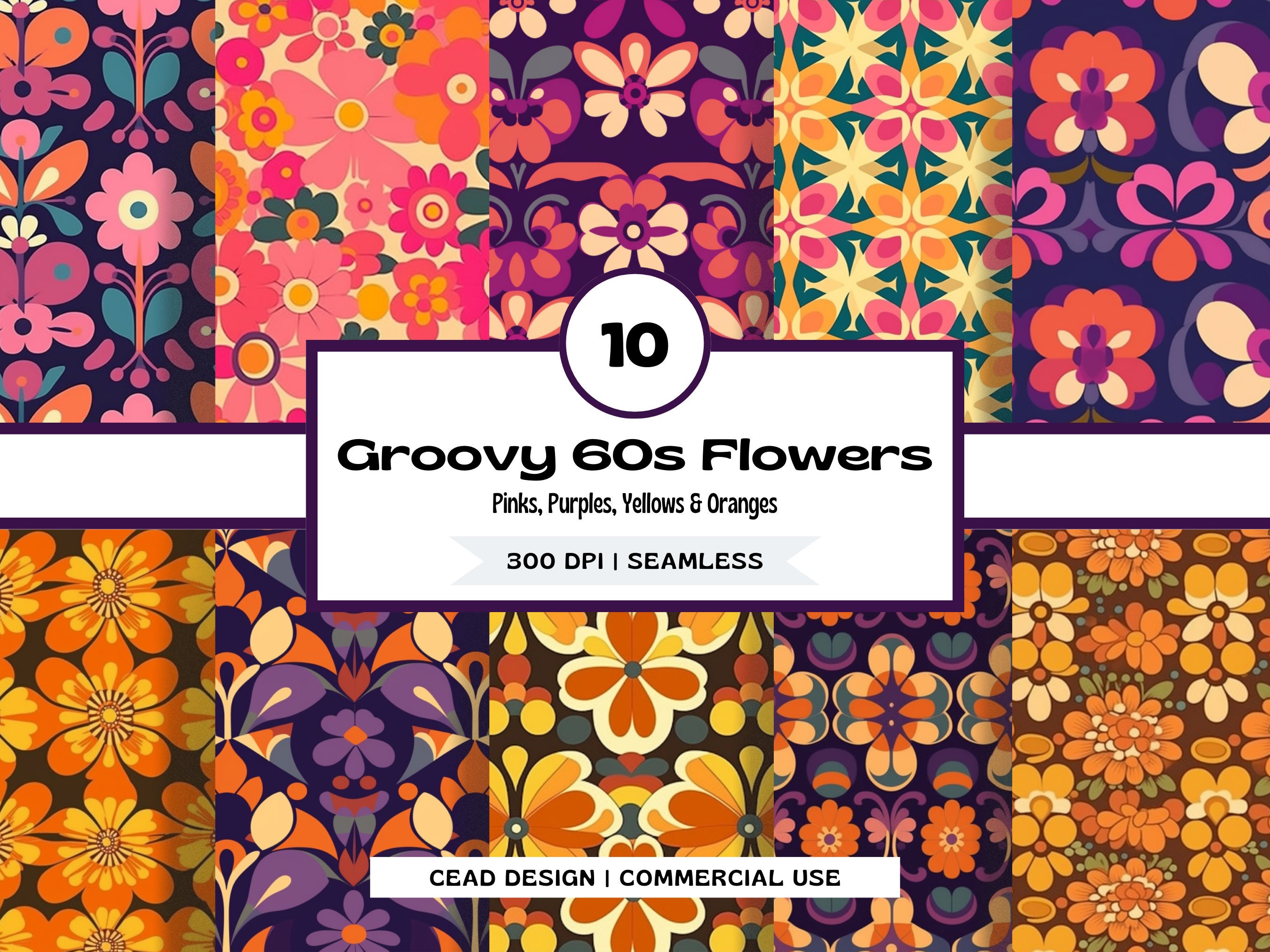 60s Flower Pattern