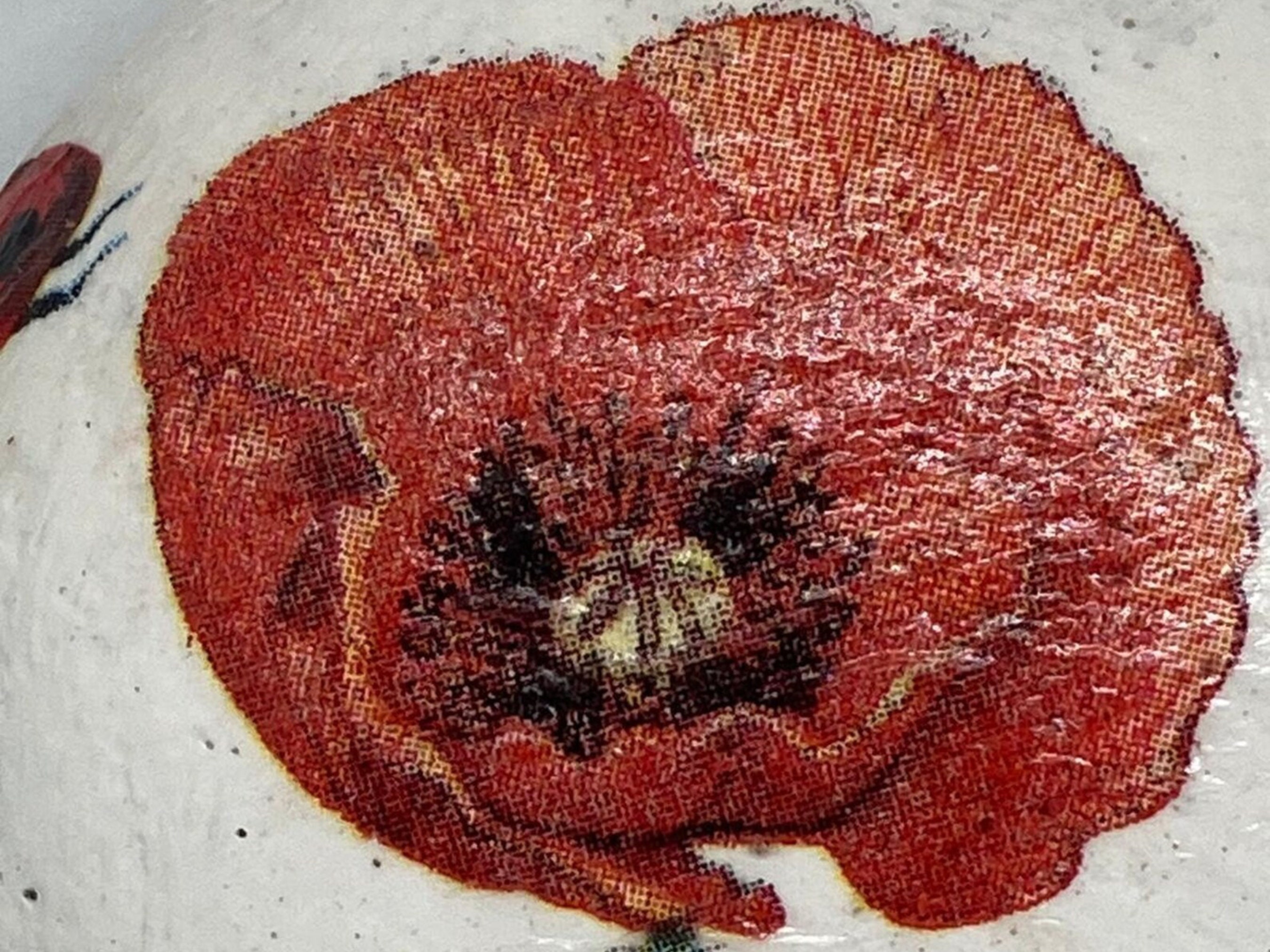 Poppy Pebble Unique Garden Decor, Outdoor Art, Natural Stone Ornament ...