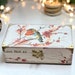 Hand-painted Robin Trinket Box: Vintage-inspired Keepsake for Jewelry ...