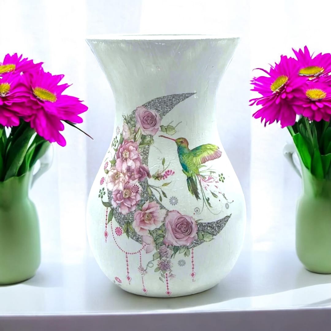 Hummingbird Vase, Bouquet Vase, Vase for Flowers, Moon Vase, Unique ...