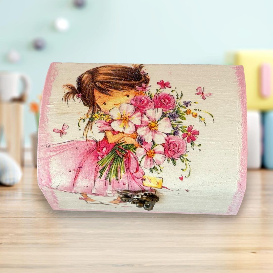 Trinket Box, Jewellery Boxes, Pretty Trinket Box, Flower Girl Gifts ...