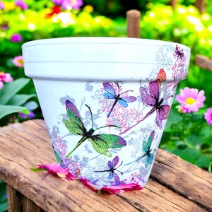 Dragonfly Plant Pot, Terracotta Plant Pot, Dragonfly Gifts, Plant Pot ...