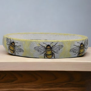 Bee Soap Dispenser and Dish Set Handcrafted Ceramic Honeybee Bathroom ...