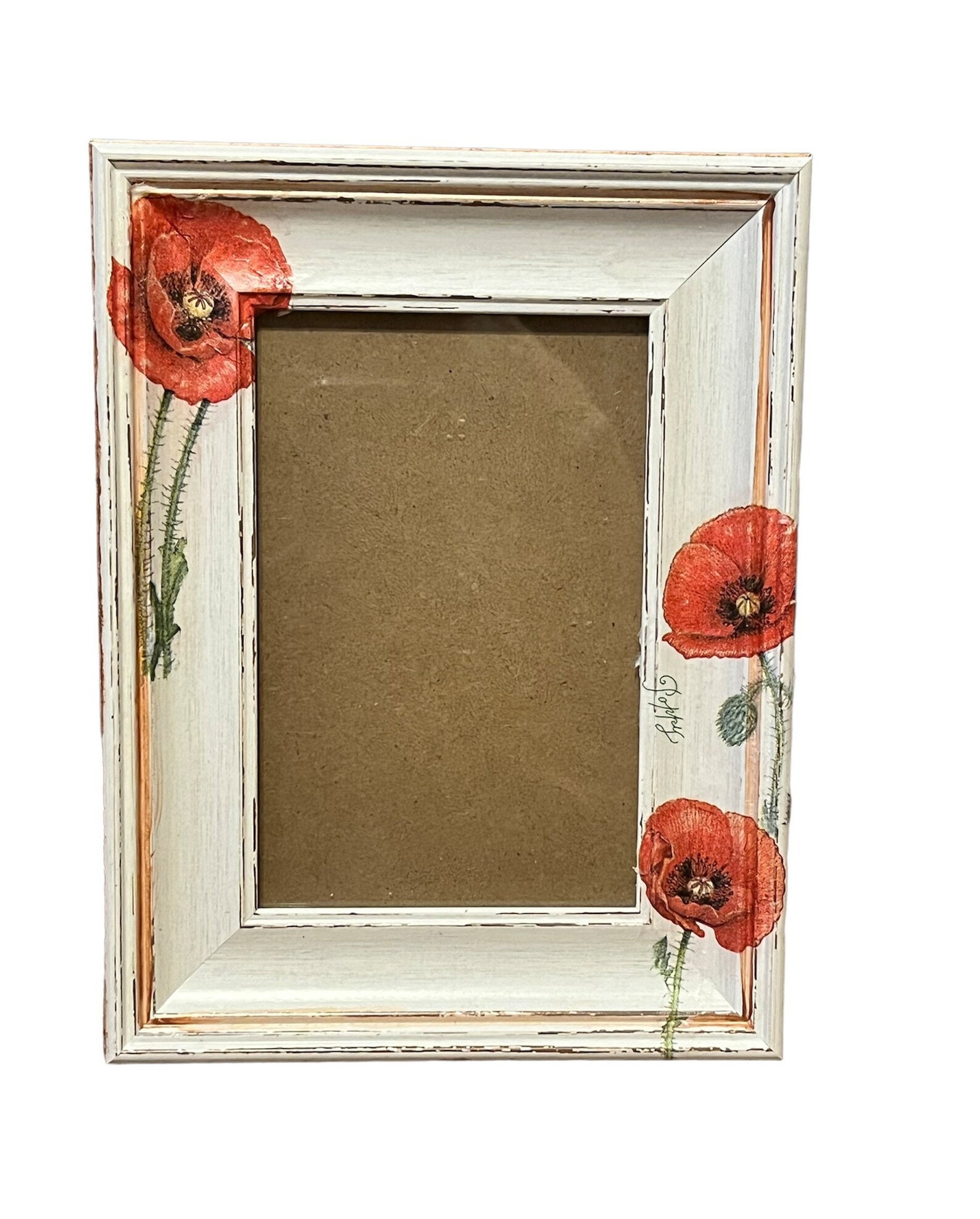 Photo Frame Poppy Photo Frame Picture Frame Memorial Photo - Etsy