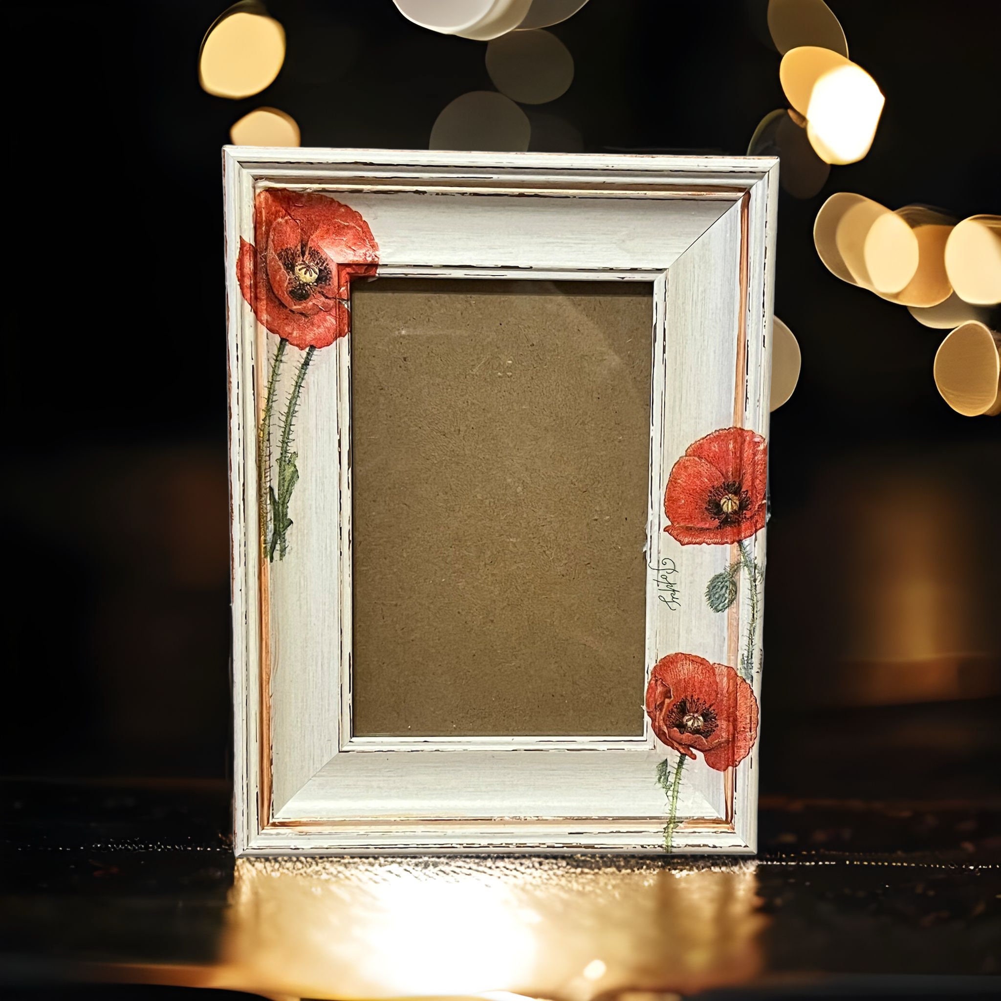 Photo Frame Poppy Photo Frame Picture Frame Memorial Photo - Etsy