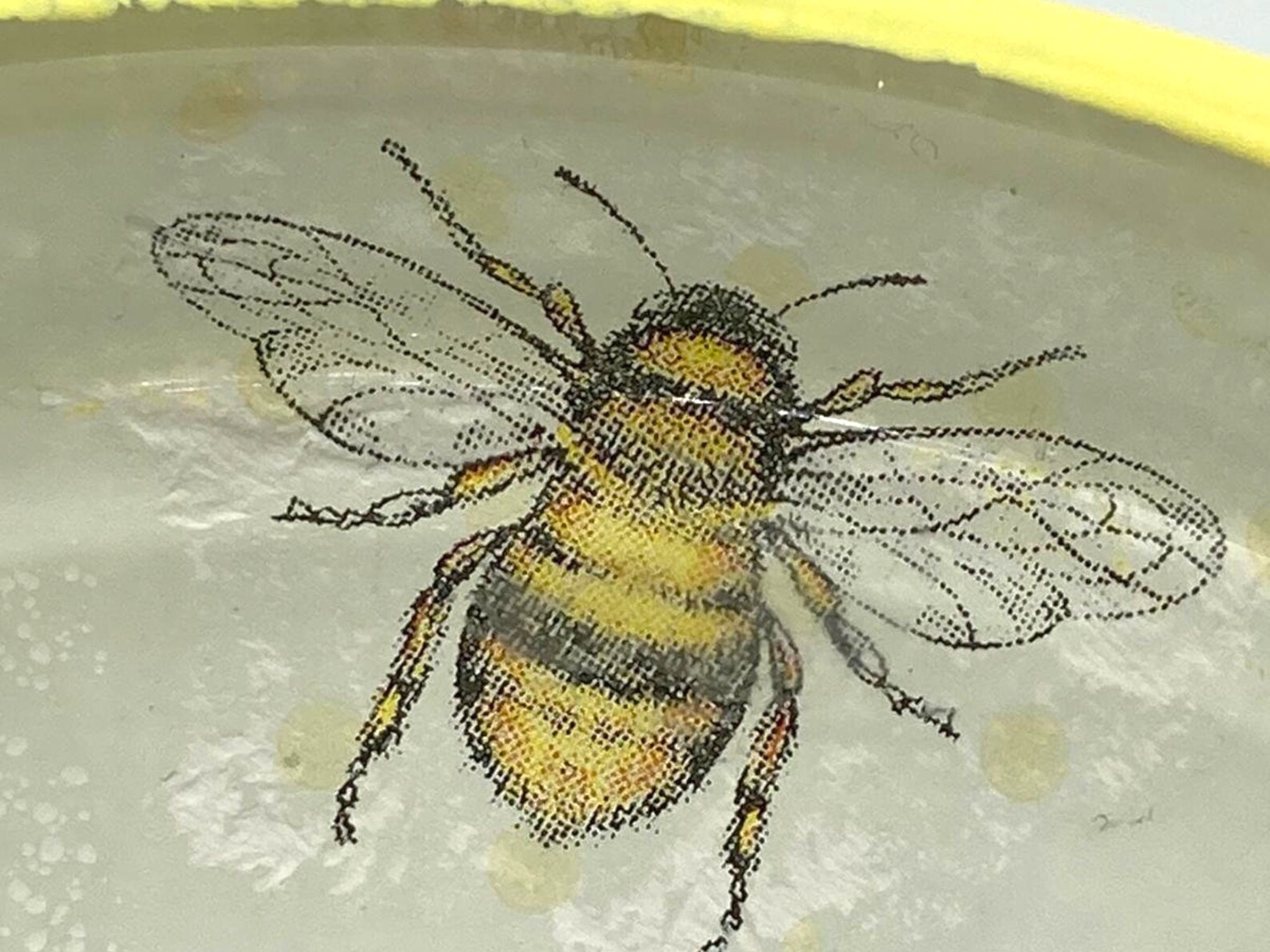 Handcrafted Small Glass Dish Elegant Bee-inspired Design for Home Decor ...