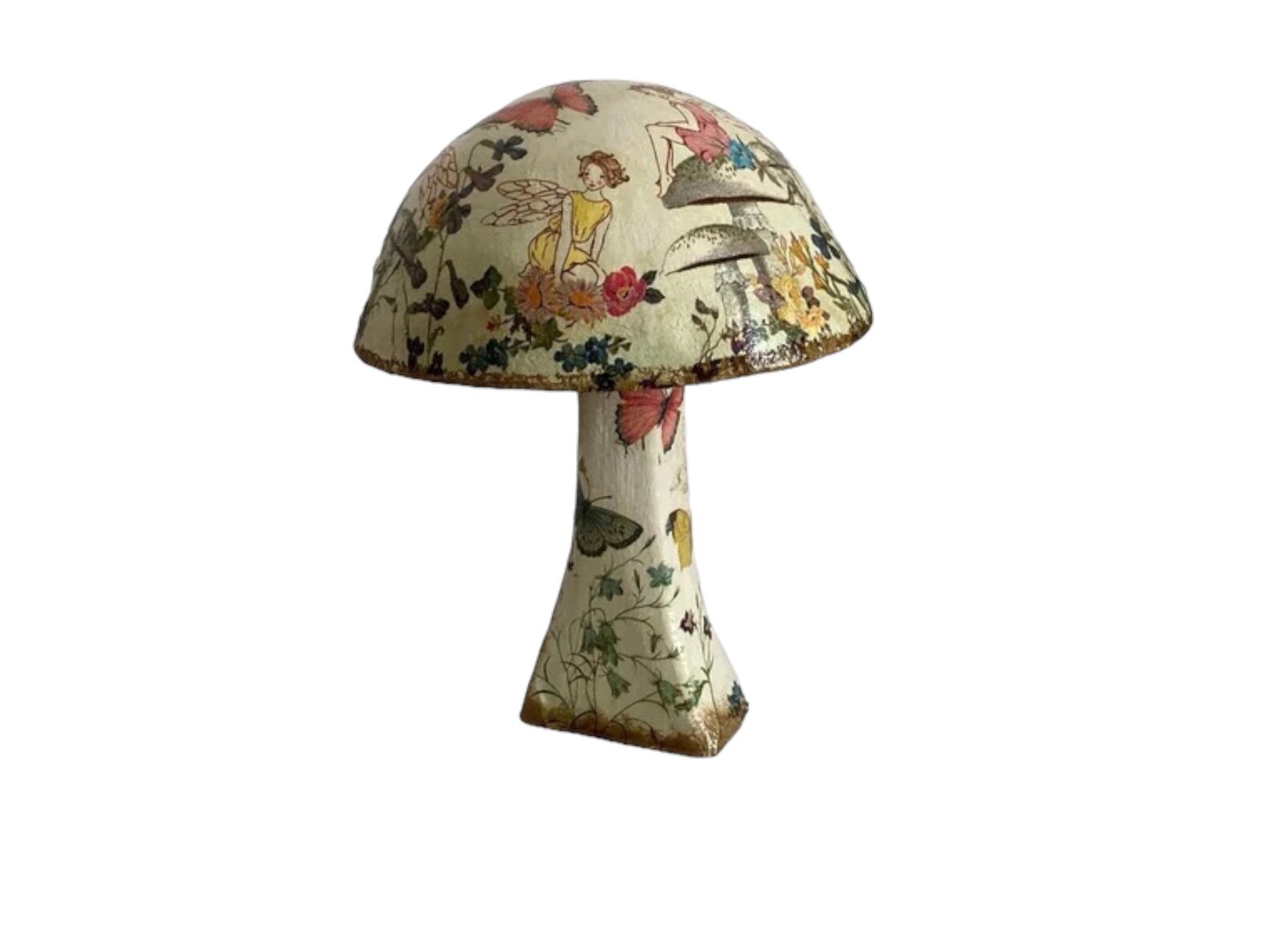 Enchanting Wooden Toadstool With Fairy Design A Whimsical Delight - Etsy UK