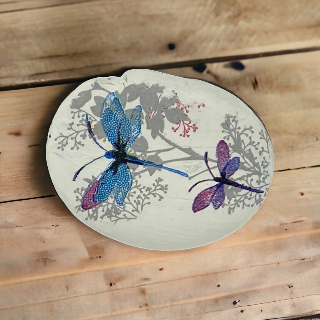 Dragonfly Pebble Art and Paperweights - Coastal Decor and Unique ...