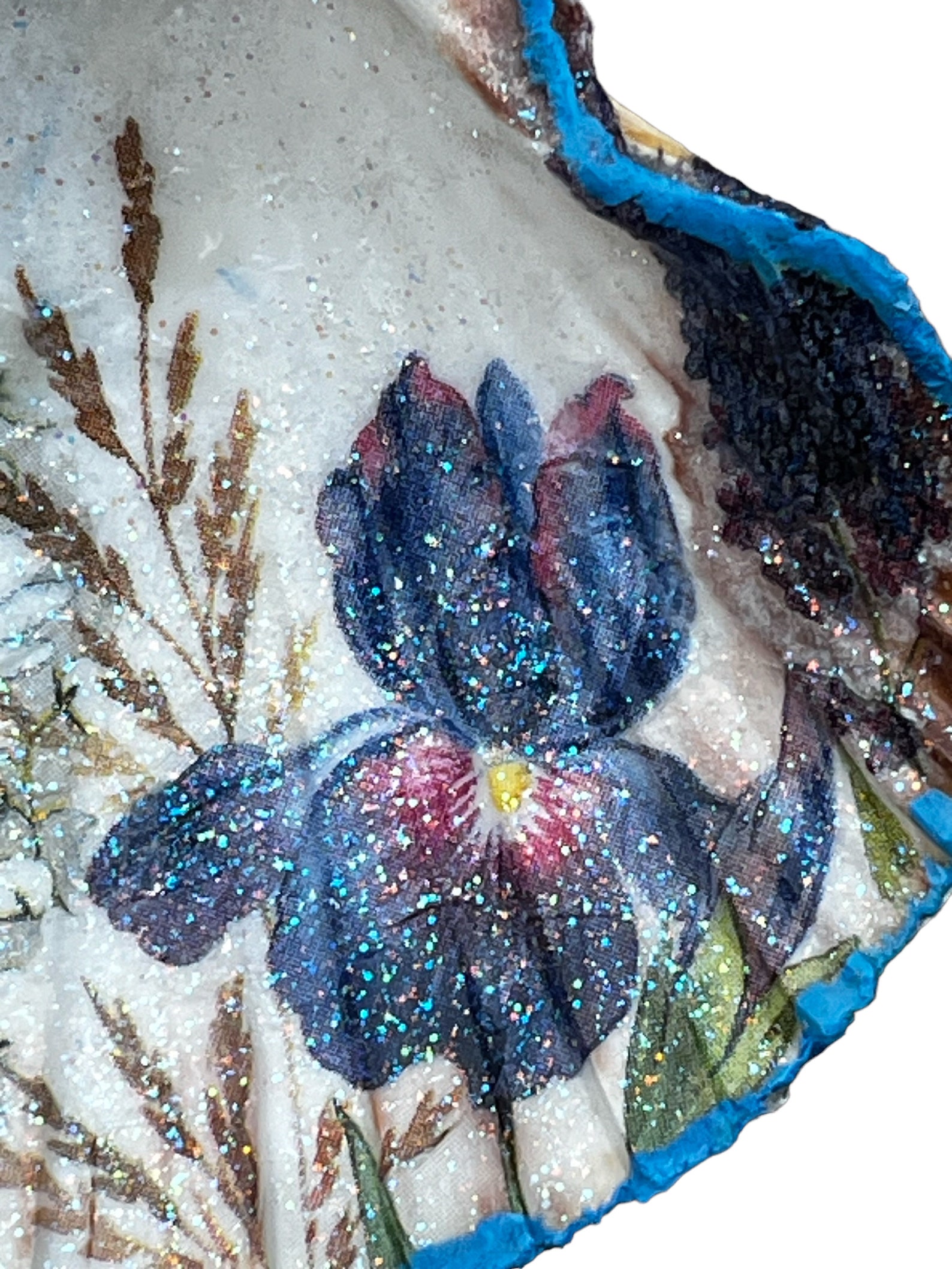 Floral Shell, Scallop Shell, Iris Decor, Meadow Flowers, Shell Soap ...