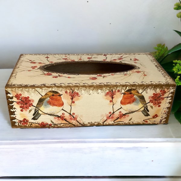 Decoupage Tissue Box - Etsy