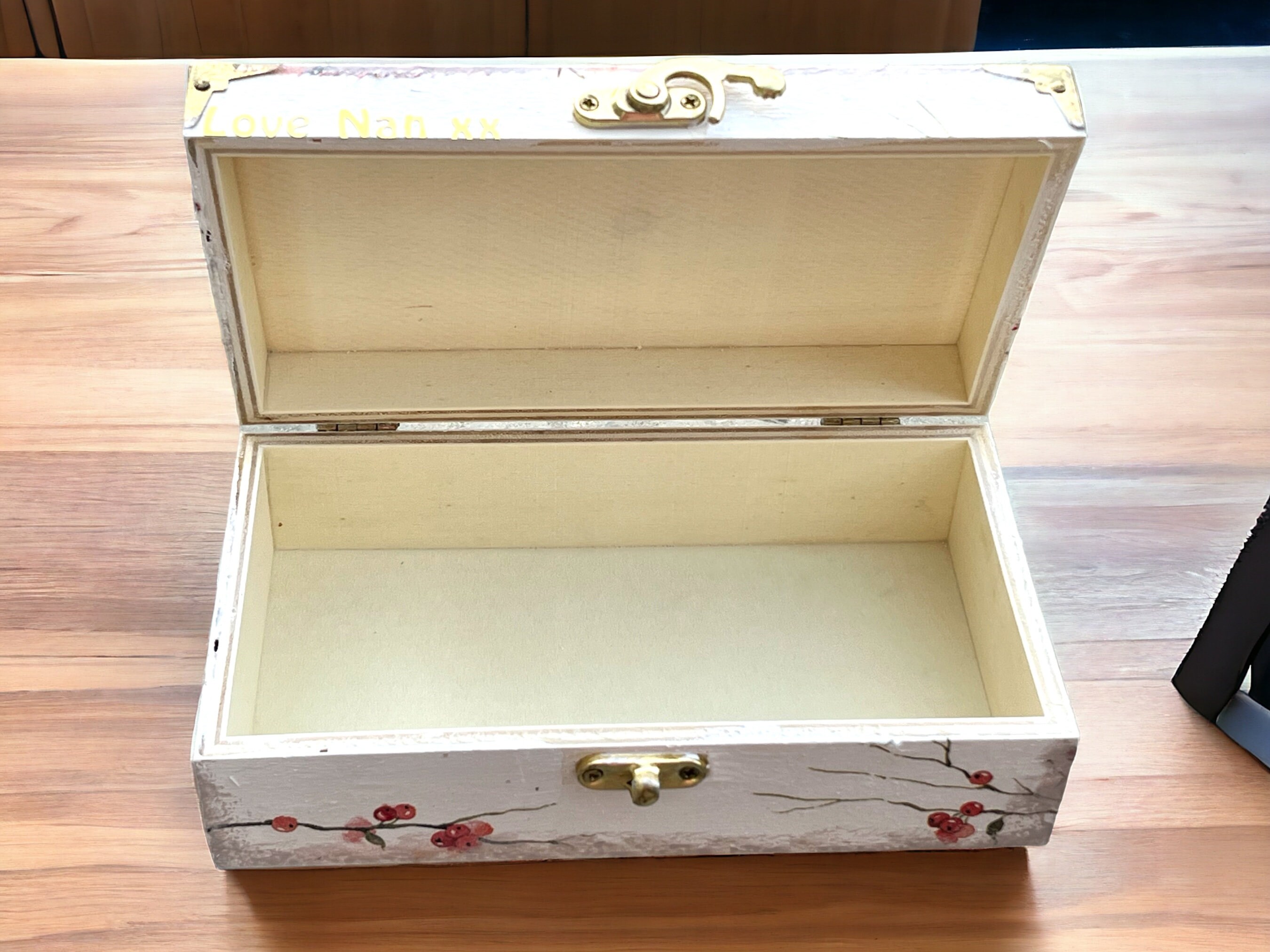 Hand-painted Robin Trinket Box: Vintage-inspired Keepsake for Jewelry ...