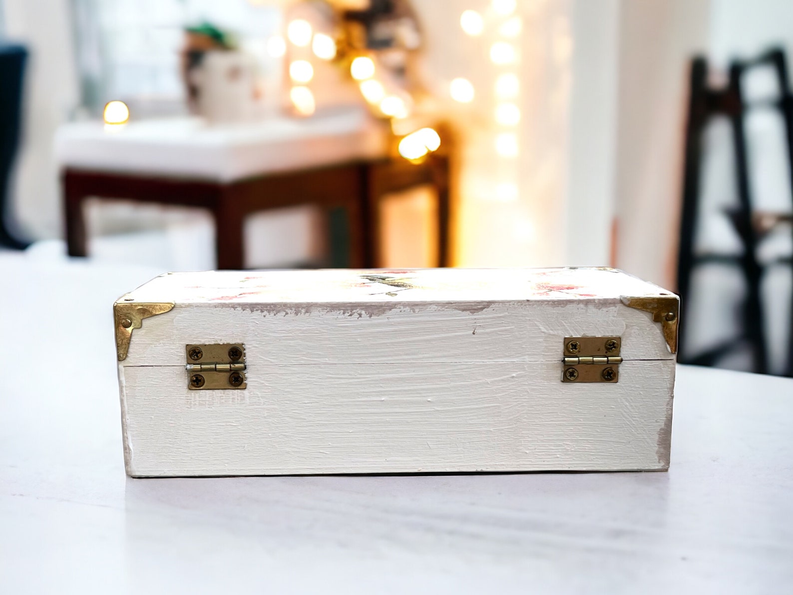 Hand-painted Robin Trinket Box: Vintage-inspired Keepsake for Jewelry ...