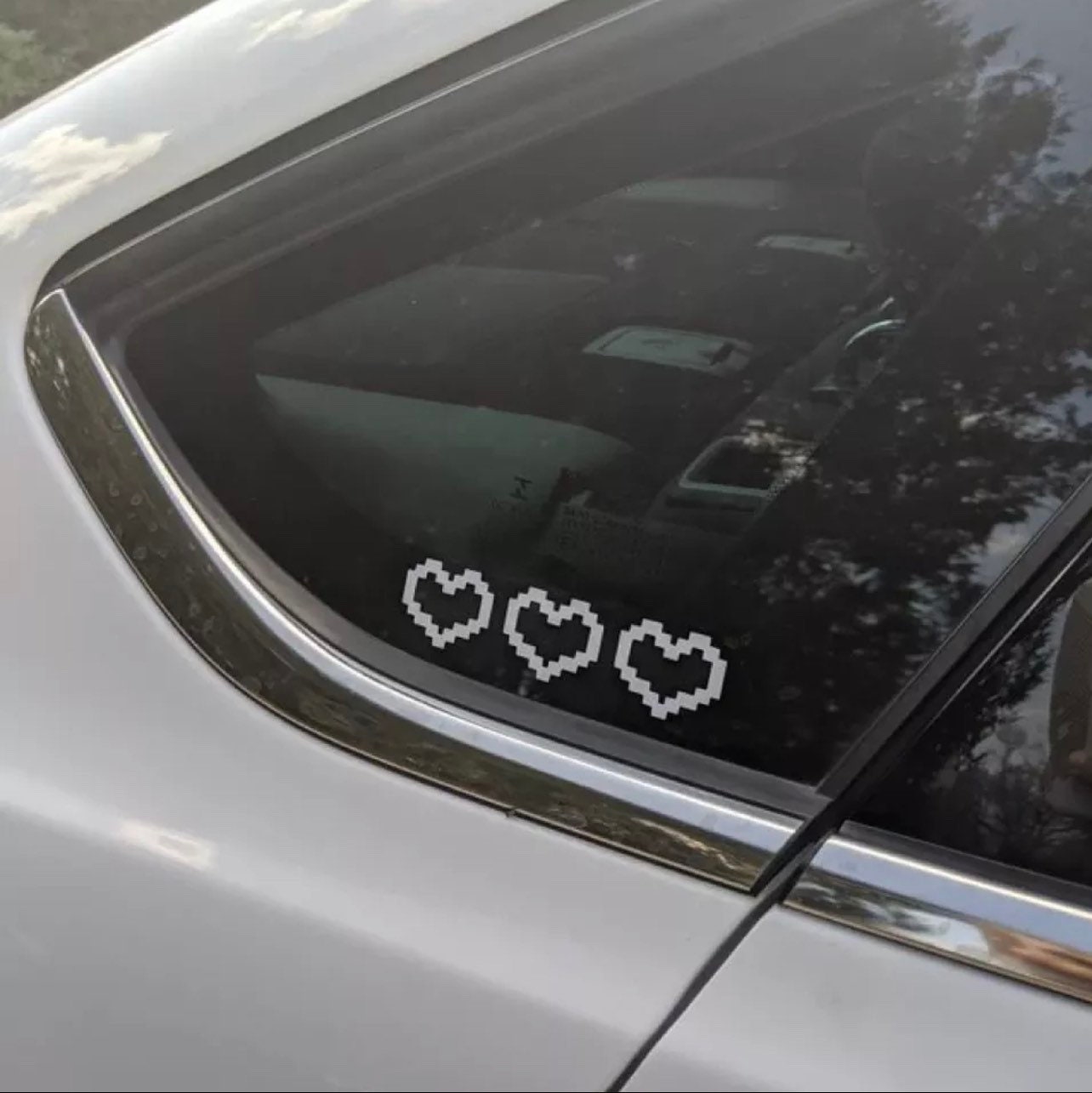 Pixelated Heart Car Decals, Video Game Car Decals, Nerdy Car Decal ...