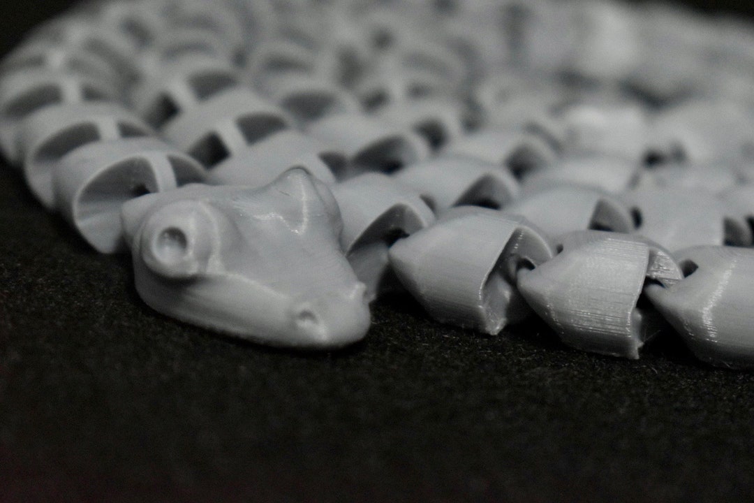 3d Printed Snake Toy, 3d Printed Toys, Snakes, Grey, Garden, Toddler ...