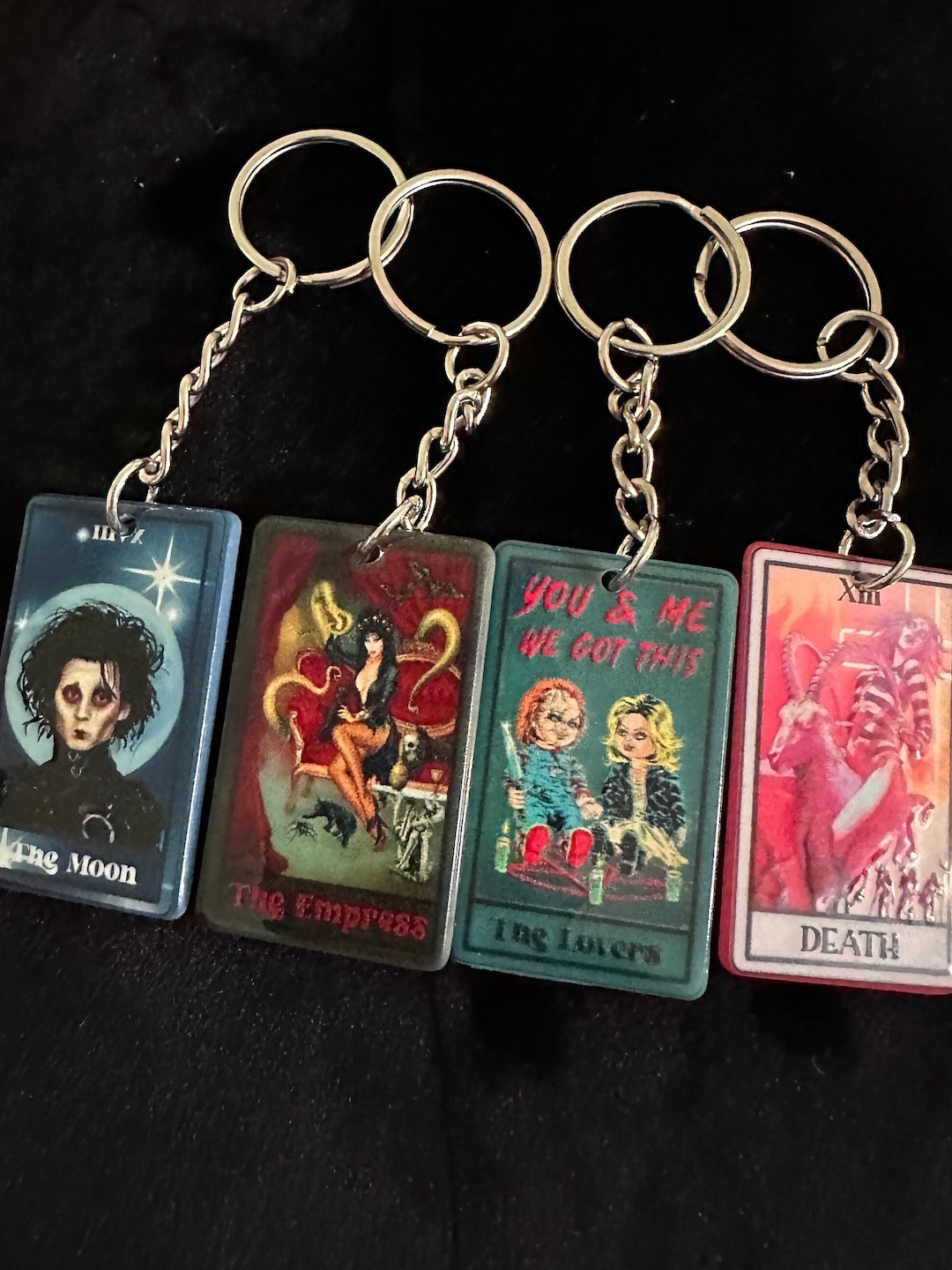 Tarot Card Horror Movie Keychains, Scream, Slasher Keychains, Halloween ...
