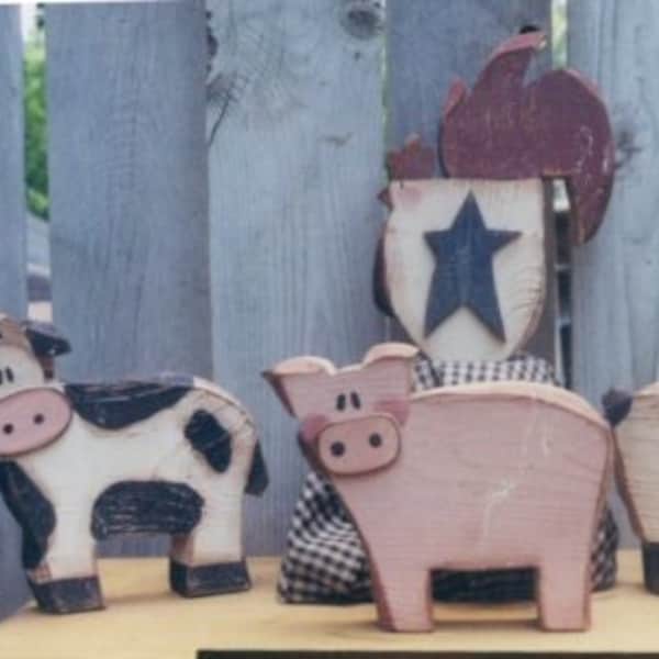 Wood Farm Animal Patterns - Etsy