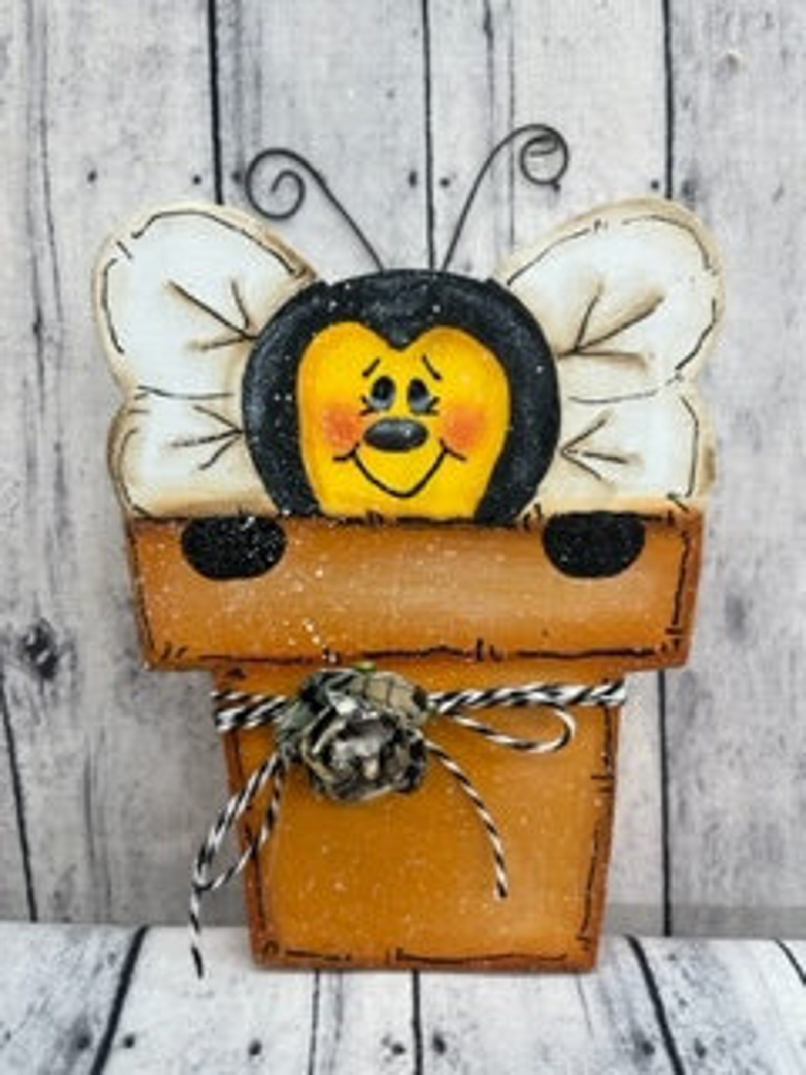 Lady Bug and Bumble Bee Flowerpot Digital Download Pattern DIY Wood ...