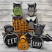 Halloween Friends Witch Ghost Frankenstein Dracula Black Cat Digital ...