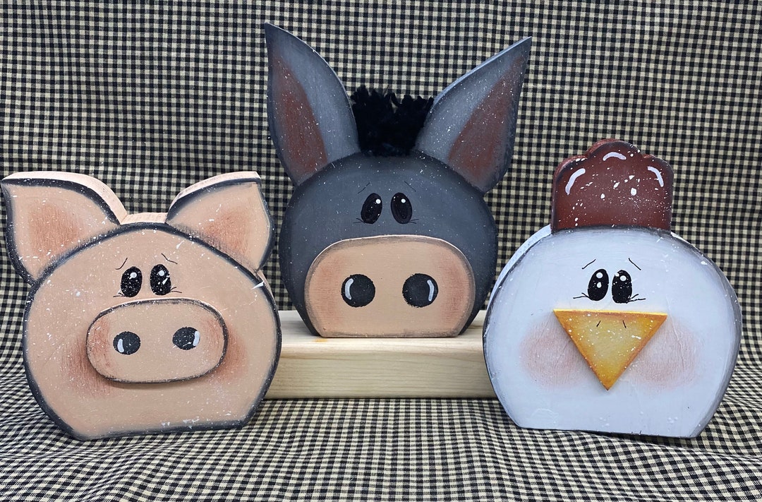 Farm Buddies Digital Download Pattern DIY Wood Craft Sheep Cow Donkey ...