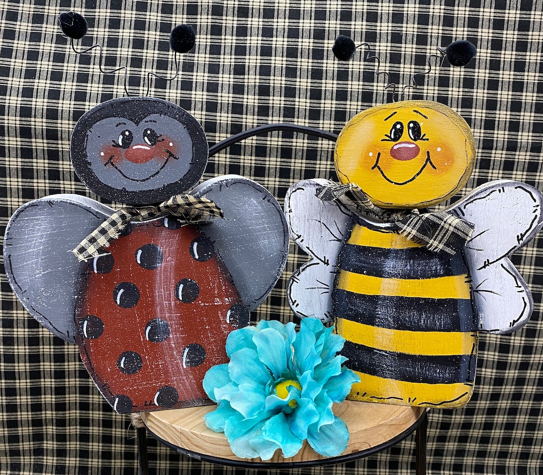 Bee and Lady Bug Bobble Head Digital Download Pattern - Etsy