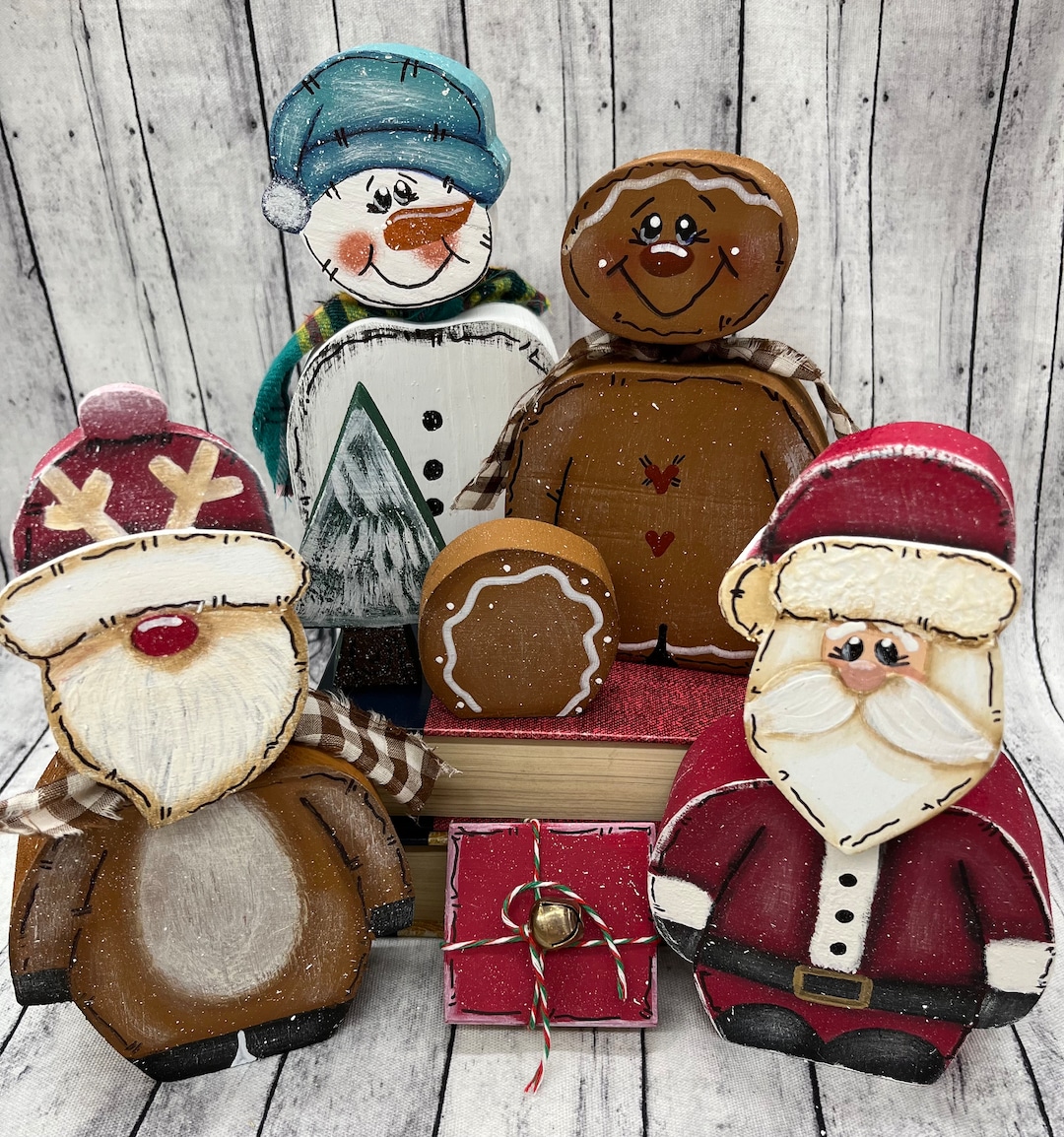 Christmas Winter Reindeer Gnome, Snowman, Ginger, and Santa Bobble Head ...