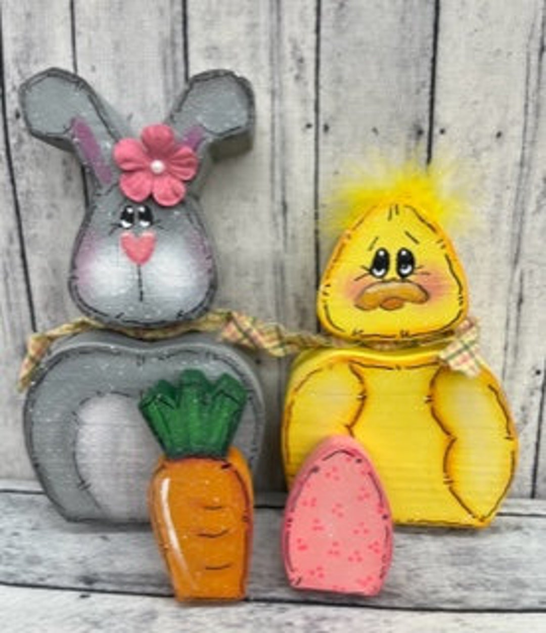 Spring Bunny and Chick Bobblehead Digital Download Pattern - Etsy