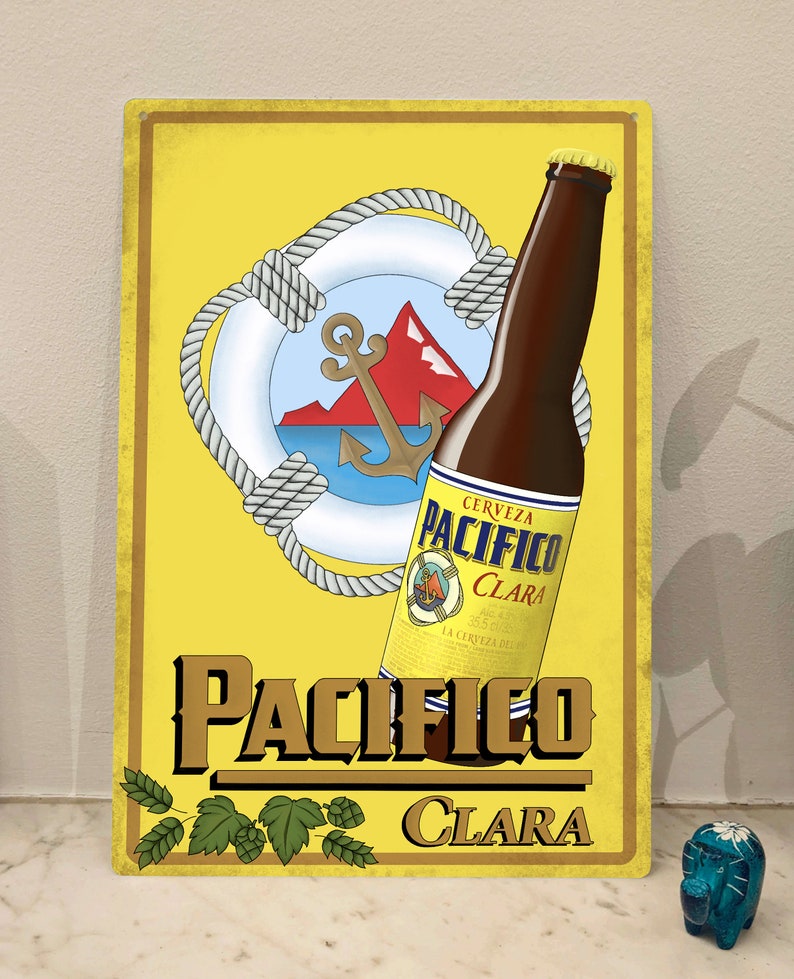 Pacifico Beer, Decorative Metal Sign - Etsy
