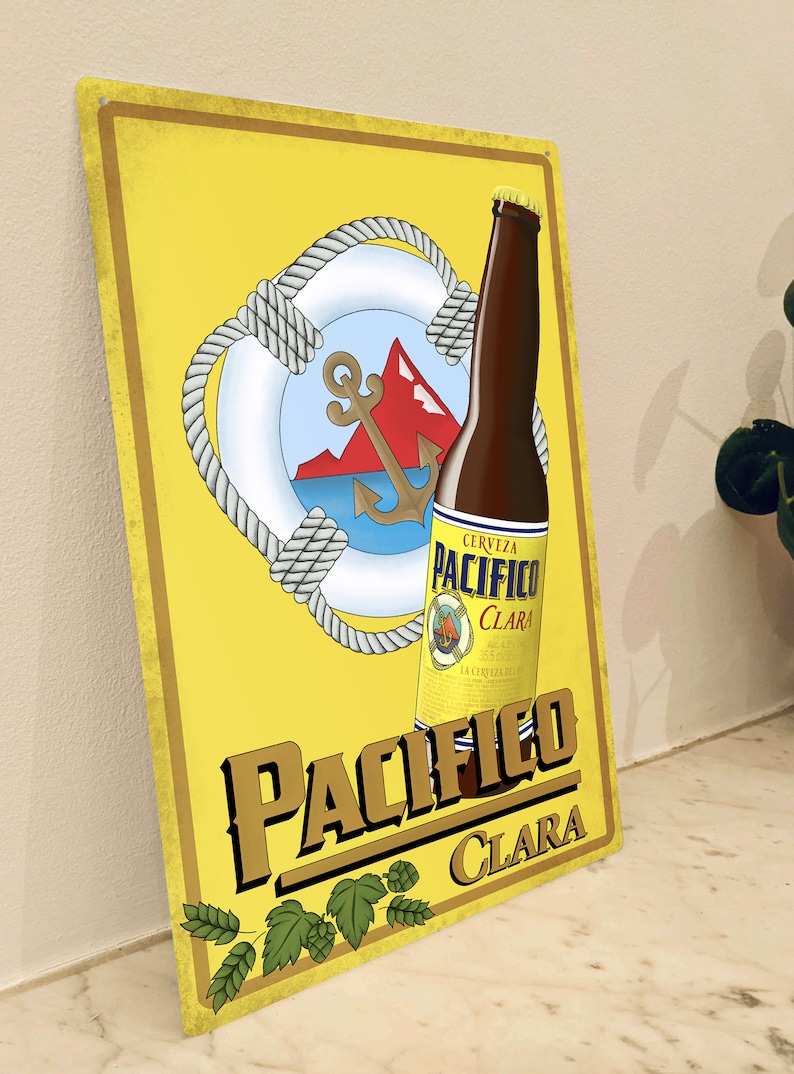 Pacifico Beer, Decorative Metal Sign - Etsy